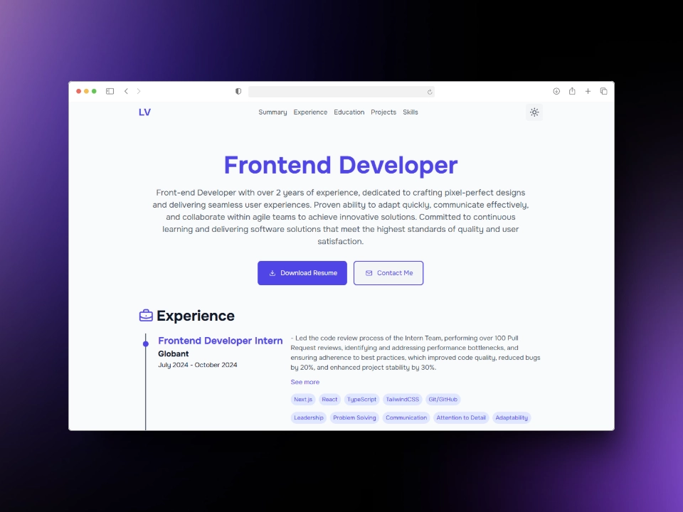 Leonardo Valdez Frontend Engineer React Typescript Next Js Expert